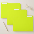 Neon Chartreuse Solid Color | Trendy Color File Folder | Zazzle