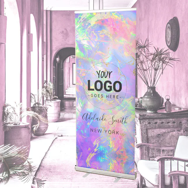 neon colors gemstone retractable banner | Zazzle