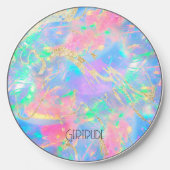 neon colors opal design wireless charger | Zazzle