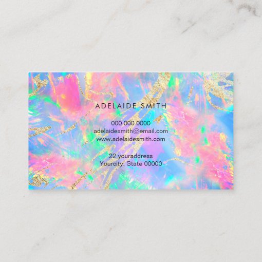 neon colors opal loyalty card | Zazzle