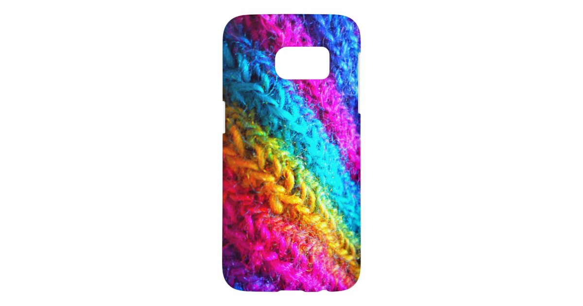 Neon Crochet Rainbow Case-Mate Samsung Galaxy Case | Zazzle