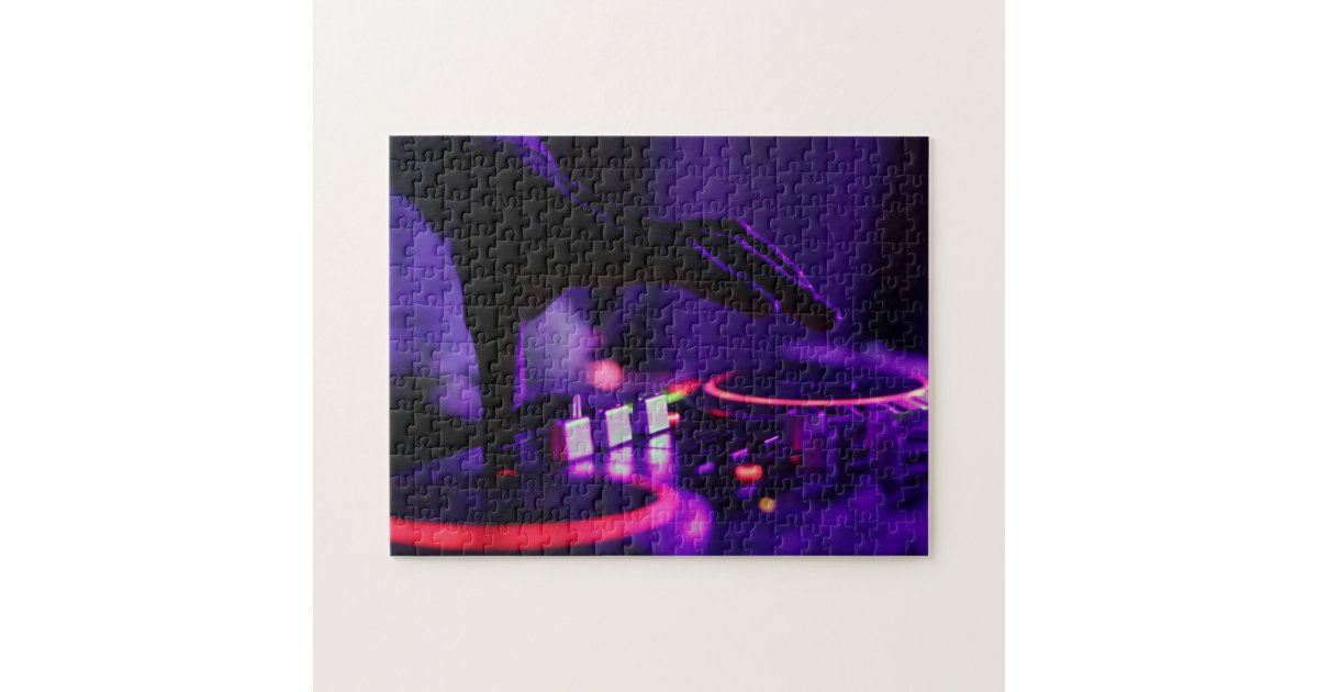 Neon DJ Jigsaw Jigsaw Puzzle | Zazzle