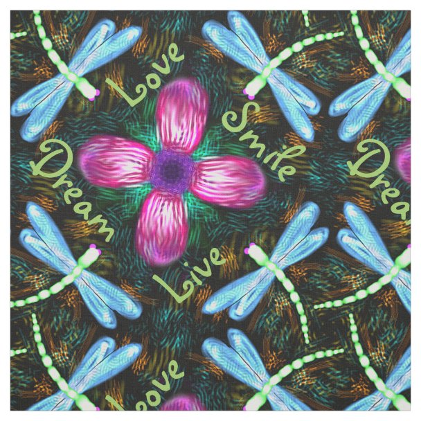 Dragonflies Fabric | Zazzle.com