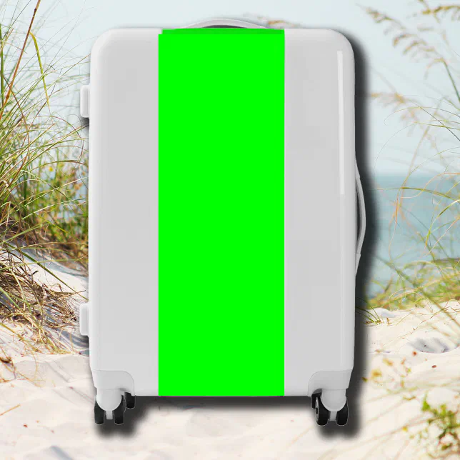 Neon Electric Green Solid Color | Classic Luggage | Zazzle