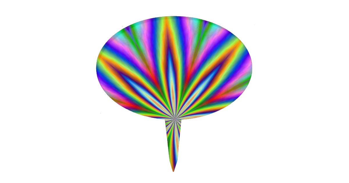 Neon Explosion Cake Topper | Zazzle