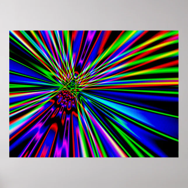 Neon Explosion Poster | Zazzle