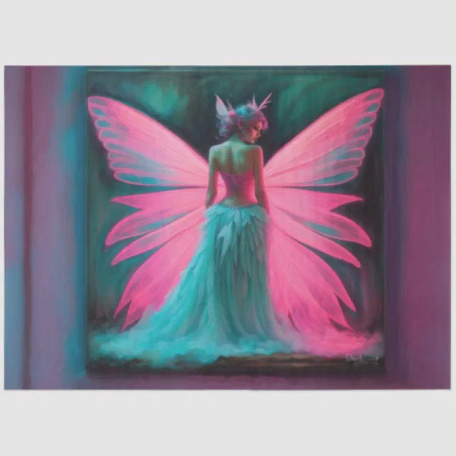Neon Fairy Glow | Electric Fantasy Art Decoupage Tissue Paper | Zazzle