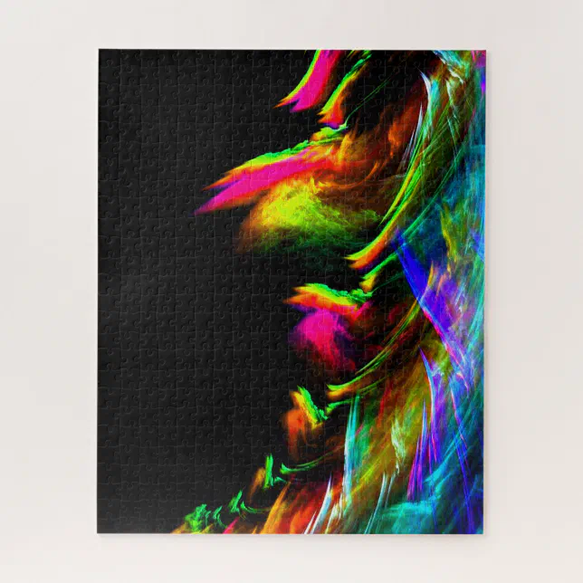 Neon Flames of Rave Lights and Party Jigsaw Puzzle | Zazzle