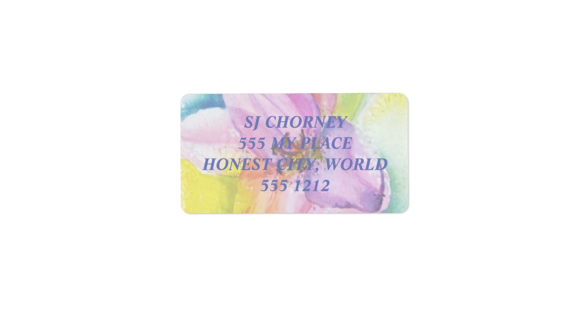 NEON FUNKY LILY ADDRESS LABELS | Zazzle