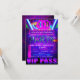 Neon Glow PARTY Birthday VIP PASS Club Invitations | Zazzle