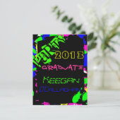 Neon Graduation Party Invitation | Zazzle