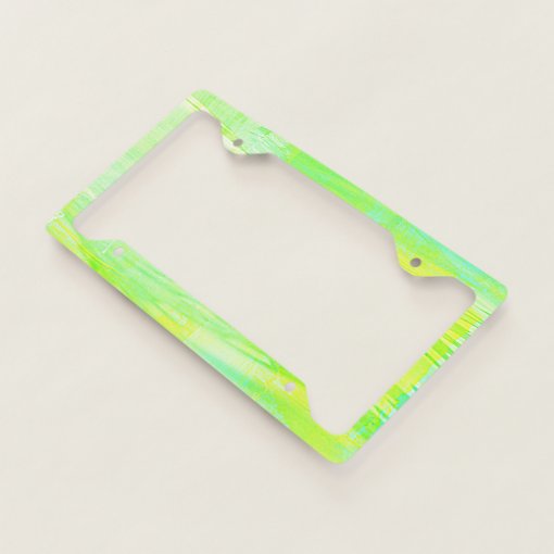 Neon Green and Yellow License Plate Frame | Zazzle