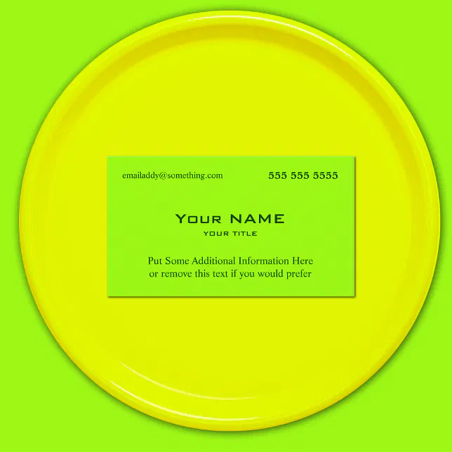 Neon Green Business Card | Zazzle