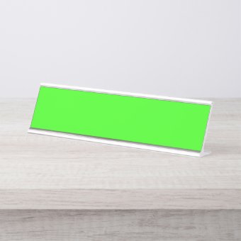 Neon Green Desk Name Plate | Zazzle