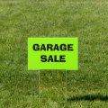 Neon Green GARAGE SALE Sign! Sign | Zazzle