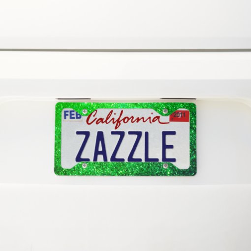 Neon Green Glitter Sparkly Colorful Bright 2021 License Plate Frame ...