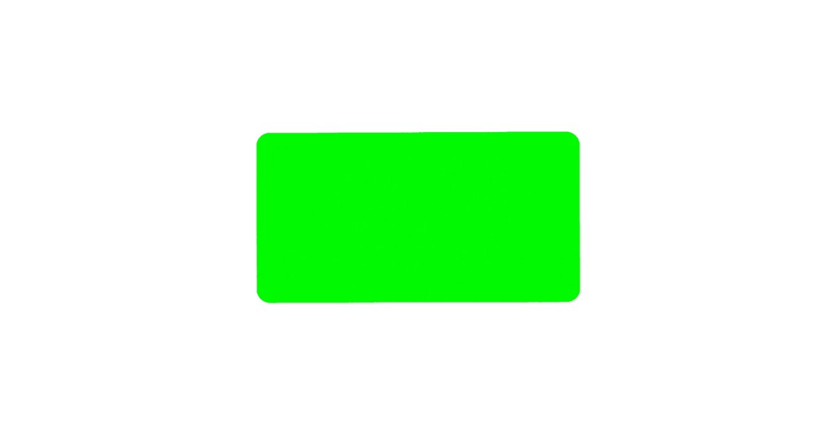 Neon green hex code 00FF00 Label | Zazzle