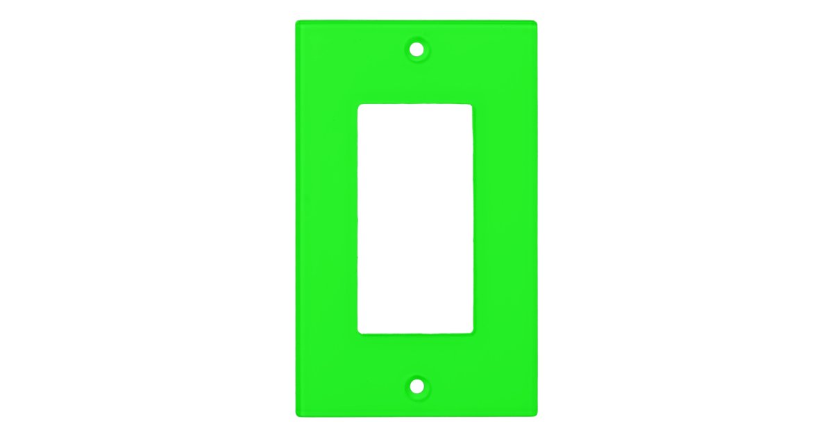 Neon green hex code 00FF00 Light Switch Cover | Zazzle