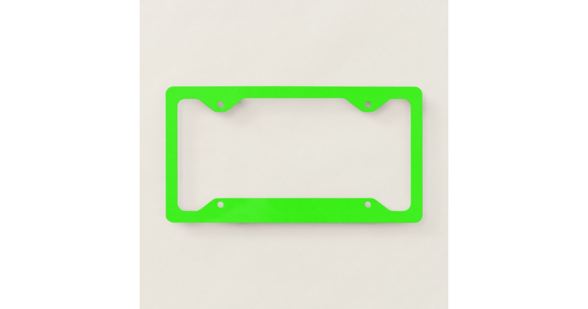 Neon Green License Plate Frame | Zazzle