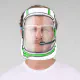 Neon Green Modern Personalized Space Astronaut Face Shield | Zazzle
