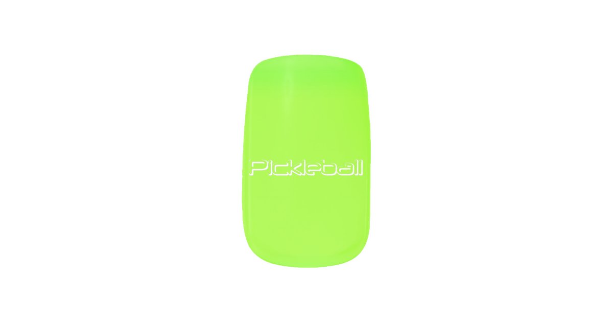 Neon Green Pickleball Logo Minx Nail Art | Zazzle