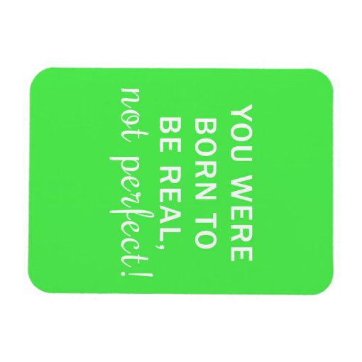 Neon Green Quote in White Magnet | Zazzle