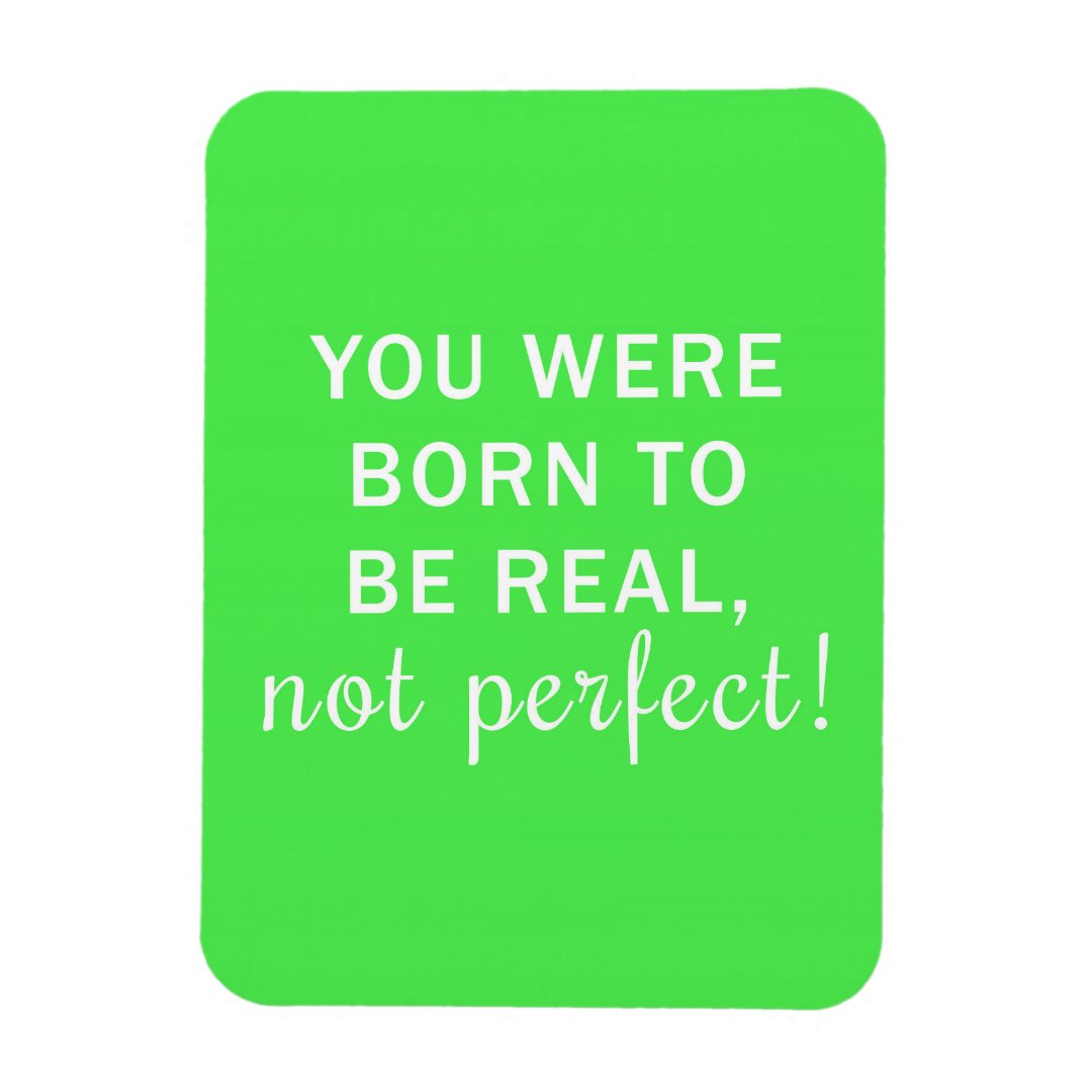 Neon Green Quote in White Magnet | Zazzle