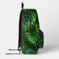 Neon Green Reptile Snake Monogram Printed Backpack | Zazzle