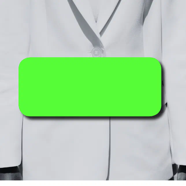 Neon Green Solid Color | Classic Name Tag | Zazzle