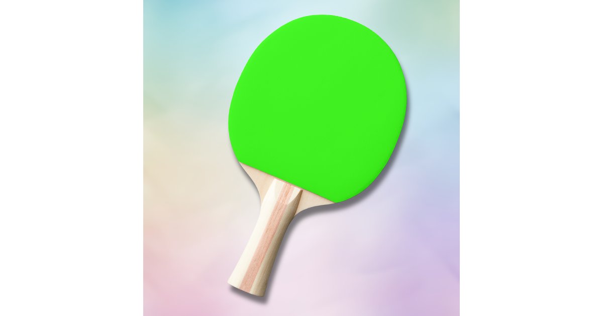 Neon Green Solid Color | Classic Ping Pong Paddle | Zazzle