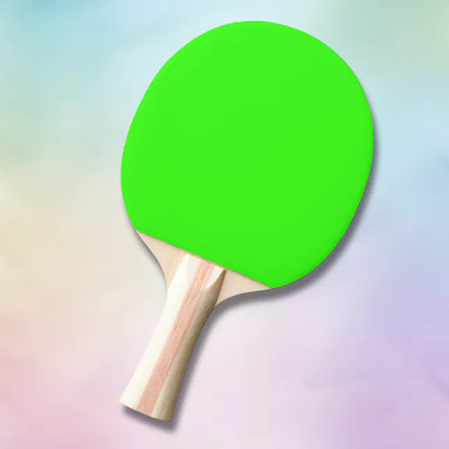 Neon Green Solid Color | Classic Ping Pong Paddle | Zazzle