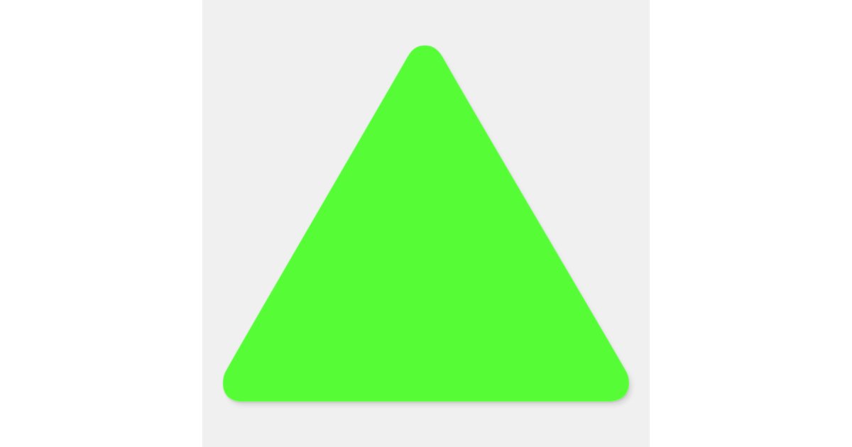 Neon Green Triangle Sticker | Zazzle