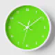Neon Green Wall Clock Custom - Choose Colors | Zazzle