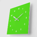 Neon Green Wall Clock Custom Colors Numbers Font | Zazzle