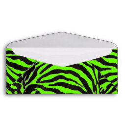 Neon Green Zebra Skin Texture Background Envelope | Zazzle