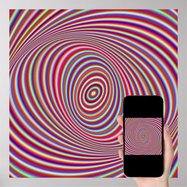 Neon hypnosis poster | Zazzle