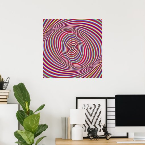 Neon hypnosis poster | Zazzle
