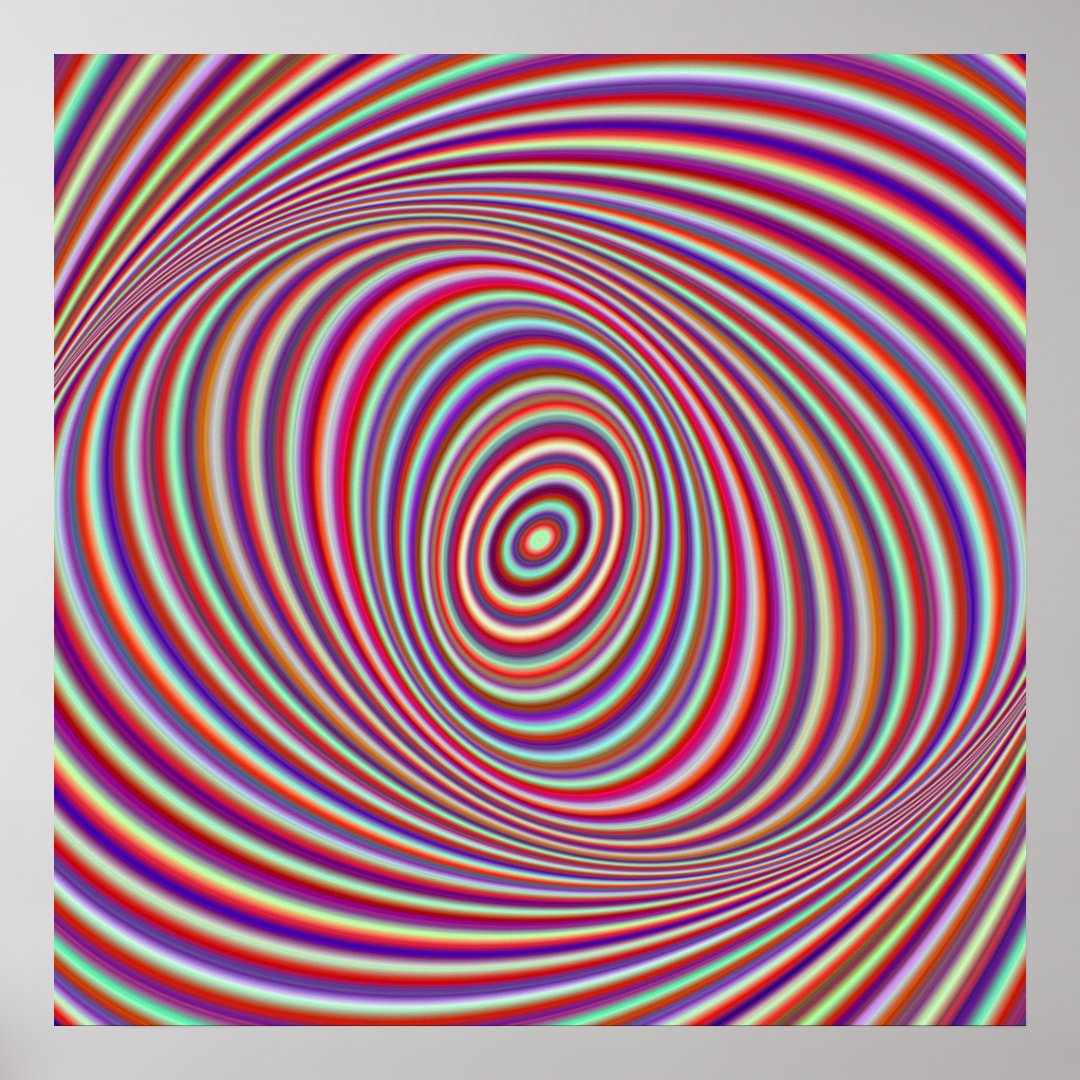 Neon hypnosis poster | Zazzle