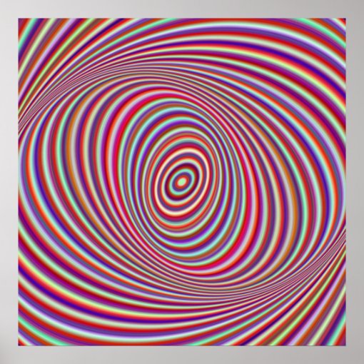 Neon hypnosis poster | Zazzle
