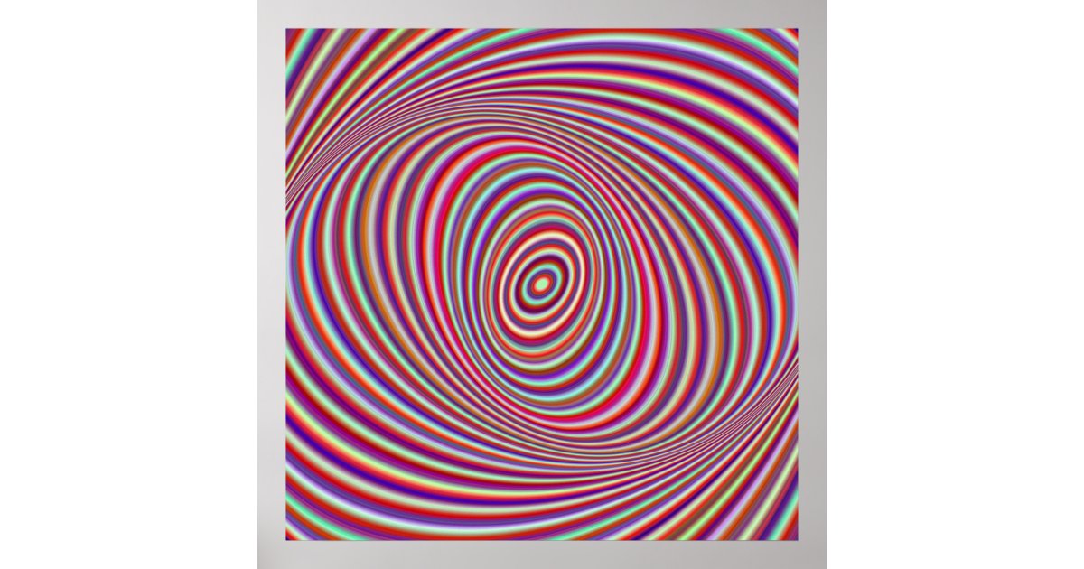 Neon hypnosis poster | Zazzle