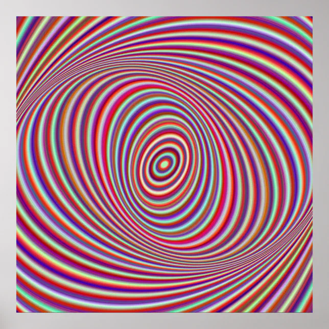 Neon hypnosis poster | Zazzle