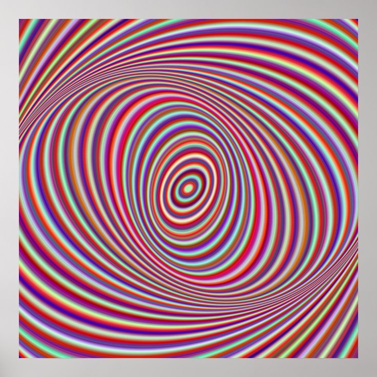 Neon hypnosis poster | Zazzle