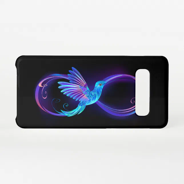 Neon Infinity Symbol with Glowing Hummingbird Samsung Galaxy Case | Zazzle