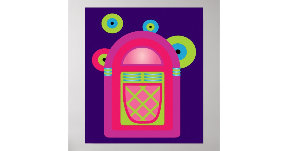 Neon Jukebox Poster | Zazzle