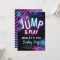 Neon Jump Invitation | Trampoline Party | Zazzle
