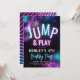 Neon Jump Invitation | Trampoline Party | Zazzle