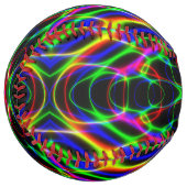 Neon Laser Light Psychedelic Abstract Softball | Zazzle
