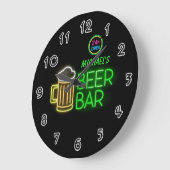Neon Light Private Home Personalized Bar Clock | Zazzle