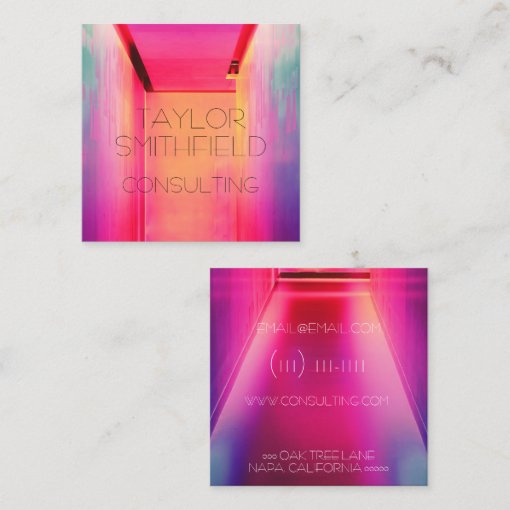 neon lights business card | Zazzle
