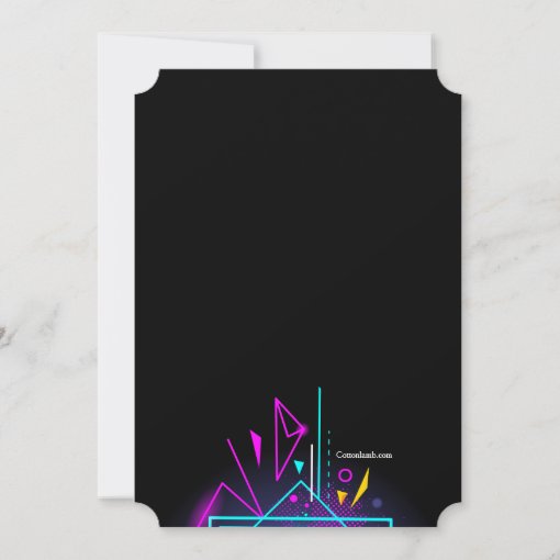 Neon Lights Photo Invitation | Zazzle